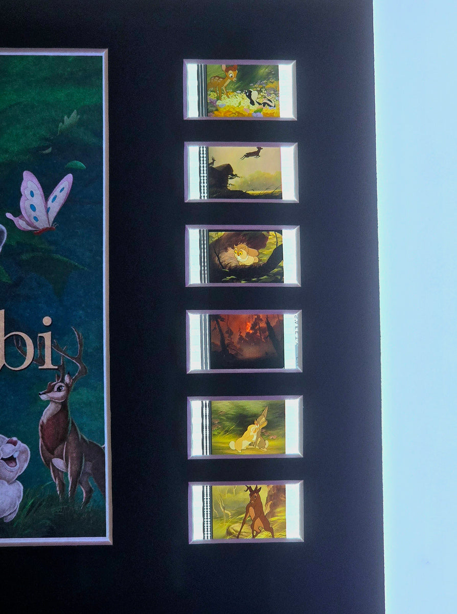 BAMBI Walt Disney Animated 35mm Movie Film Cell Display 8x10 Presentat ...